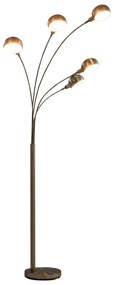 Stojací lampa 200 cm 5 x E14 stříbrná 282417
