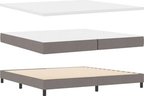 Postel s boxspringem s čelo Taupe 200 x 200 cm textil 3340112