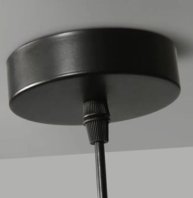 Toolight - závěsná skleněná svítilna s kouřového skla E27 60W APP1027-1CP, černá, OSW-01154