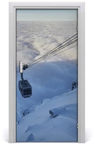 Fototapeta na dveře samolepící horská lanovka 85x205 cm