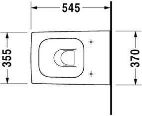 Duravit Vero - Závěsné WC 37x54 cm, černá 2217090864