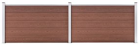 Zahradní plot WPC 353 x 106 cm hnědý 3053243