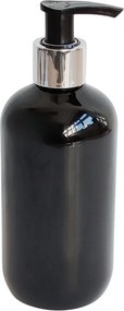 Dávkovač na mýdlo 300 ml černý s černo-stříbrnou pumpičkou BELA