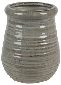 Šedý antik keramický květináč Bao - Ø 15*19 cm
