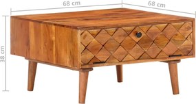 vidaXL Konferenční stolek 68 x 68 x 38 cm masivní akáciové dřevo [288089]
