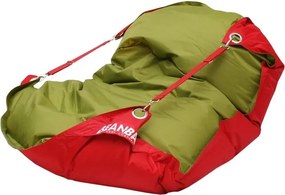 BeanBag Sedací pytel 189x140 duo scarlet rose - green frog