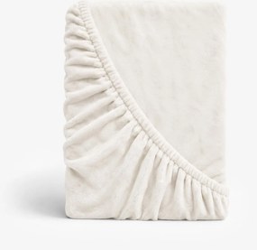 Goldea mikroplyšové elastické prostěradlo deluxe - slonová kost 90 x 200 cm