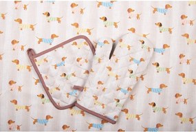 Béžová bavlněná chňapka - rukavice s jezevčíky Puppy Pullover - 18*30 cm