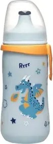 NIP Kids cup láhev s pítkem PP 330ml modrá / od 18 měsíců
