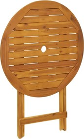 3dílný bistro set béžový polypropylen a masivní dřevo 3281855
