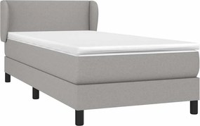 Box spring postel s matrací světle šedá 80 x 200 cm textil 3126037