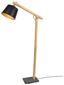 TRIO 412700132 HARRIS stojací lampa D260mm 1xE27 matná černá, dřevo Stojanové lampy