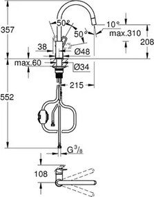 Grohe Start Loop - Dřezová baterie s výsuvnou koncovkou chrom