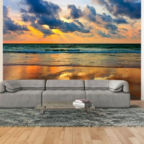 Fototapeta - Colorful sunset over the sea