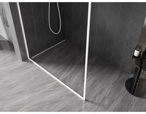 Mexen Kioto-F, sprchová zástěna s rámem 180 x 202 cm, 8 mm čiré sklo, bílý profil, 800-180-104-20-00