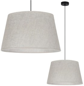 Závěsné svítidlo Len1, 1x světle béžové textilní stínítko, (fi 44 cm), b