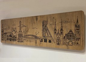 Li-Go "Ostrava" světelný obraz 230V 130x40 cm provedení povrchu: dub světlý