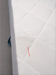 Modrá čalouněná dvoulůžková postel s úložným prostorem s matrací/s topperem 180x200 cm Elva Bold Line - II. jakost – Bonami Selection
