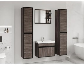 Koupelnový nábytek Garmuzo XL, Barva: bodega / bodega + černý grafit, Sifon k umyvadlu: ne, Baterie: ne