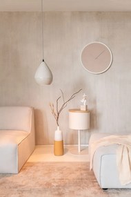 Růžová závěsná porcelánová lampa Drop - Ø 21*29,5 cm