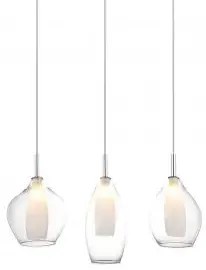 Industriální lustr Amber 3 čirá