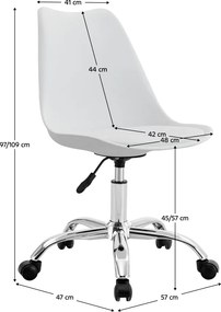 Kondela Kancelářská židle, bílá, DARISA 2 NEW