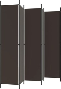 vidaXL 6dílný paraván 300 x 220 cm textil [350206] Barva: antracitová