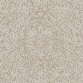 Okrově-béžová vliesová tapeta | damaškový vzor EE3104 | Elementum | Grandeco