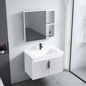 Rea Astor, sada koupelnového nábytku s umyvadlem 60cm, bílá matná, REA-M0003