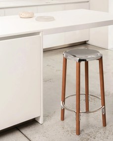 Barová stolička POELE, vysoká, více variant - Alessi Barva: bílá