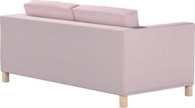 Potah na pohovku IKEA  Karlanda rozkládací, krátký barva růžová látka pletený vzor