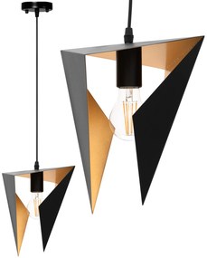 Toolight - Trojúhelníková stropní lampa 1xE27 APP253-1CP, černá, OSW-08008