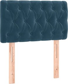 Box spring postel s matrací tmavě modrá 80 x 200 cm samet 3131109