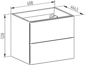 Mereo Mereo, Aira, koupelnová skříňka 61 cm, Multidecor, CN790SDUO1