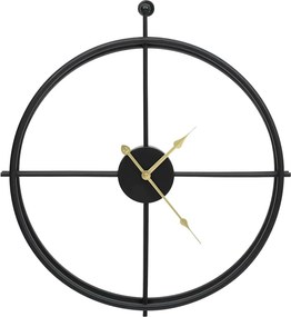 Nástěnné hodiny černé 52 cm železo 325171