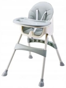 ECO TOYS dětská jídelní židlička 2v1 šedá