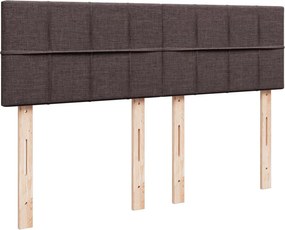 Box spring postel s matrací tmavě hnědá 140x190 cm textil 3288186