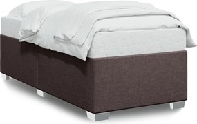 Rám postele bez matrace tmavě hnědá 90 x 190 cm textil 3284439
