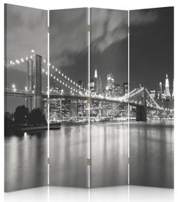 Gario Paraván Brooklynský most v noci Rozměry: 145 x 170 cm, Provedení: Klasický paraván