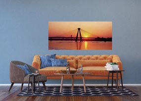 Vliesová fototapeta na zed' Golden Gate Při Západu Slunce | 202 x 90 cm | DFTNH2752