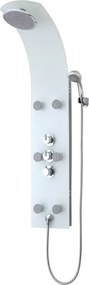 SCHÜTTE Skleněný sprchový panel a termostatická baterie LANZAROTE [435035] Barva: Bílá