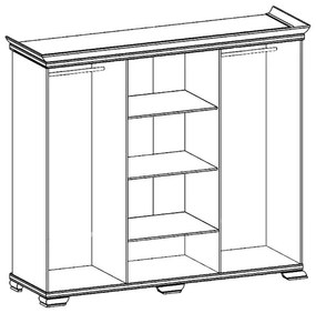 KORA a | šatní skříň KS2 | 158 cm | andersen