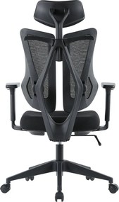 Herní  ergonomická  židle ERACER H3246 — síť / látka, černá