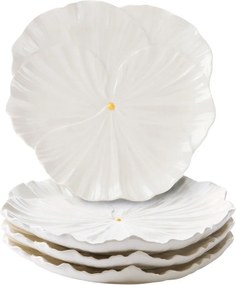 Bílé porcelánové talíře v sadě 4 ks Elva – Jotex