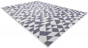 Dywany Łuszczów Kusový koberec Sion Sisal Triangles 22373 ecru/blue-pink – na ven i na doma - 80x150 cm