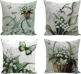 XPOSE® Set povlaků na polštář LILLY (digitální tisk) 43x43 cm - set 4 ks