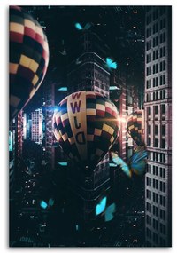Gario Obraz na plátně Balónky Město Motýli Abstrakce - Bryantama Art Rozměry: 40 x 60 cm