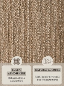 Hanse Home, Kusový koberec Jute Braided 106006 Grey Brown ovál, 160x230 ovál, hnědá, chodba / předsíň