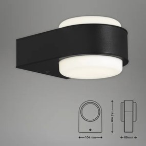 Briloner 3035-015 - LED Venkovní nástěnné svítidlo HANAU LED/6,5W/230V IP44 čer