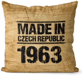 Polštář Made In + rok (Velikost: 40 x 40 cm, rok: 1963)